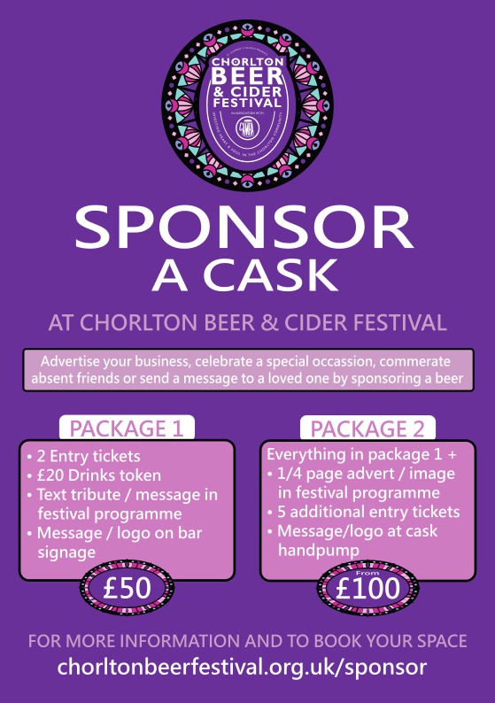 Sponsor a cask - Chorlton Beer & Cider Festival